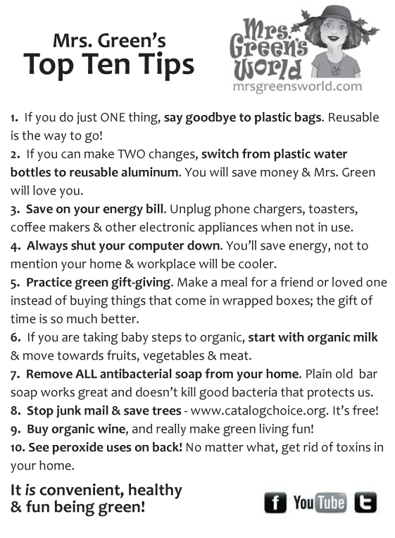 Mrs. Green's Top Ten Tips - Mrs Greens World